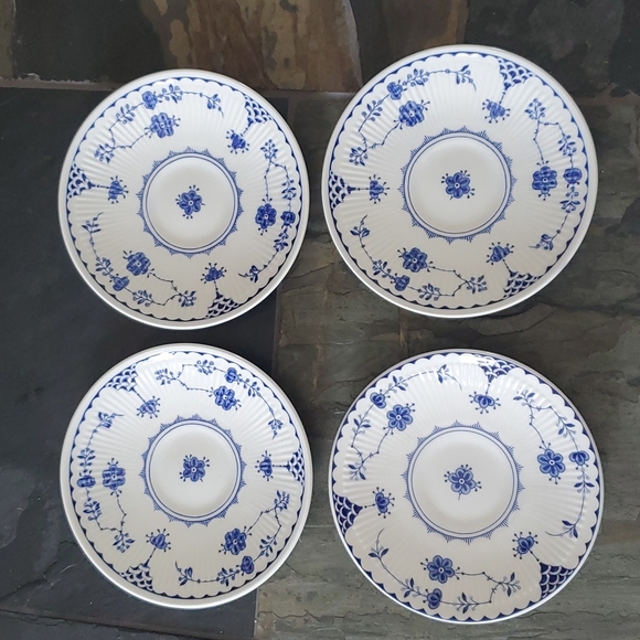 Furnival | Dining | Funival Denmark Blue China Set Of 4 Saucers England ...
